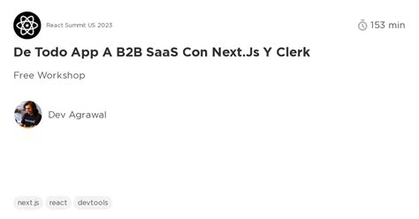 De Todo App A B2b Saas Con Nextjs Y Clerk Video Recording