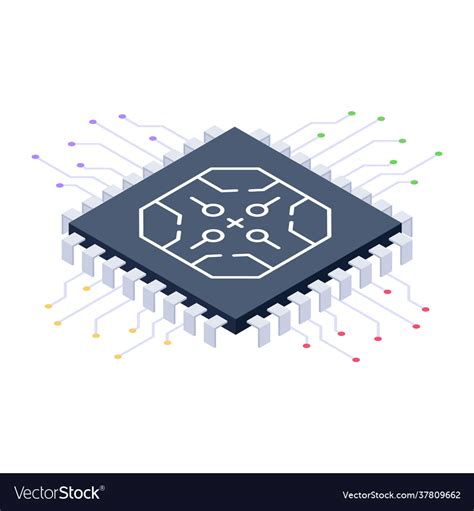 Microchip Royalty Free Vector Image Vectorstock