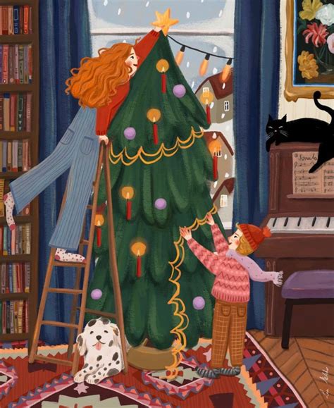 Pin By Edita Kentošová On Pohľadnica Christmas Art Christmas Illustration Christmas Drawing