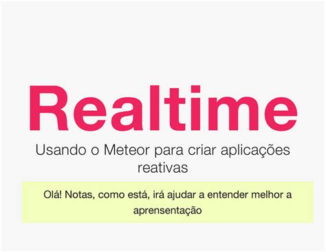 Realtime Usando O Meteorjs Speaker Deck