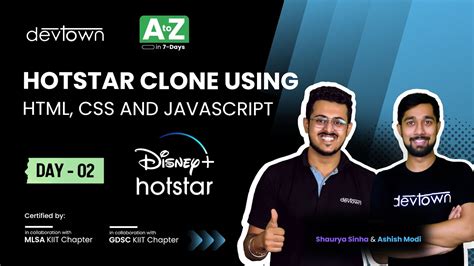 [live] day 02 hotstar clone using html css and javascript complete in 7 days youtube