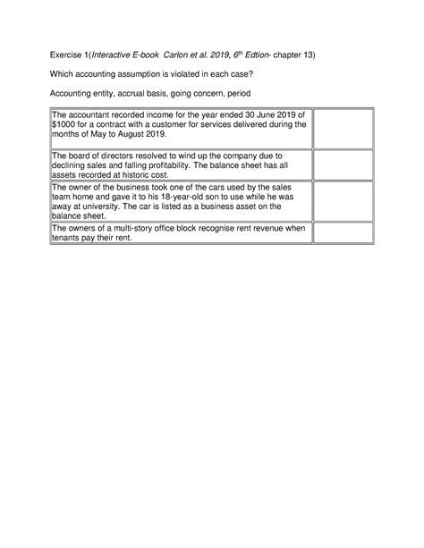 exercise 1 tutorial 1 question exercise 1 interactive e book carlon et al 2019 6th edtion