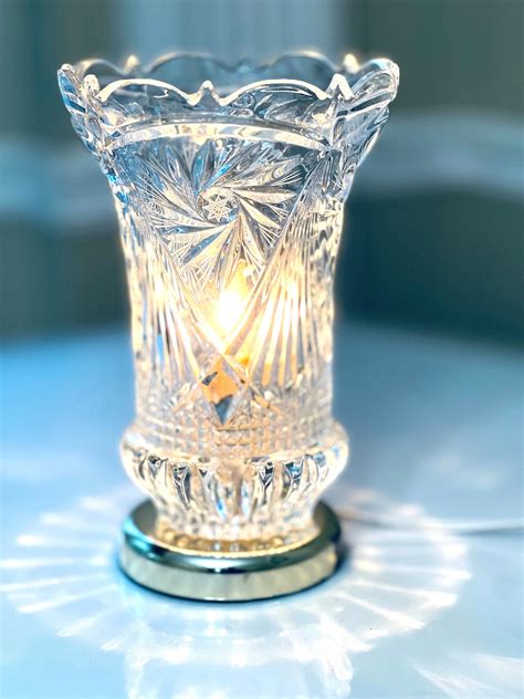 Imperlux Hand Cut 24 Pdo Cut Crystal Table Lamp Made In Poland 1970 T For Home Office