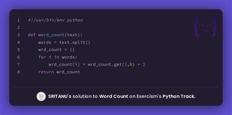 Sritanus Solution For Word Count In Python On Exercism