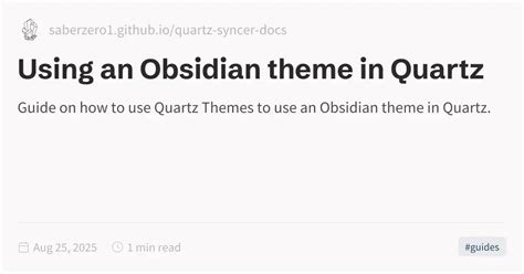 Using An Obsidian Theme In Quartz