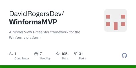GitHub DavidRogersDev WinformsMVP A Model View Presenter Framework For The Winforms Platform