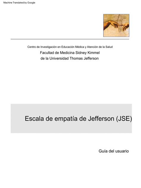 Empathy Jefferson Scale User Guide Pdf Empatía Escala Likert