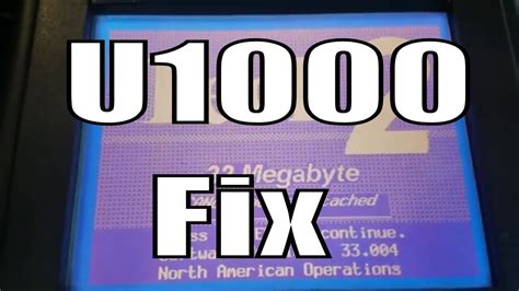 How To Fix A U1000 Code In Your Car Youtube