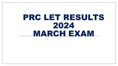 Ph Let Result 2024 March Let Results Secondary Elementary Exam List Of Passers