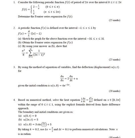 Consider The Following Periodic Function Ft Of Period Of Z1 Over The