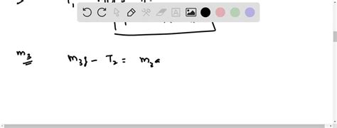 solved the drawing shows three objects they are connected by strings