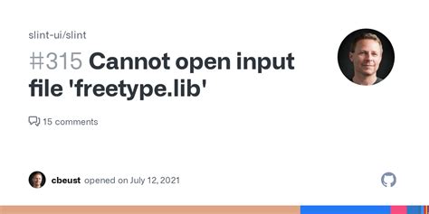 Cannot Open Input File Freetypelib · Issue 315 · Slint Uislint · Github