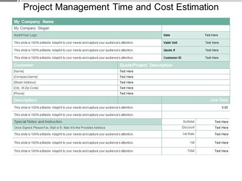 Project Management Time And Cost Estimation Ppt Powerpoint Presentation Inf