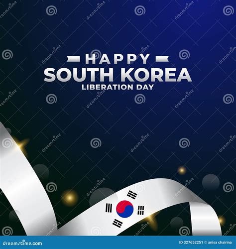 South Korea Liberation Day Design Illustration Collection Stock Vector