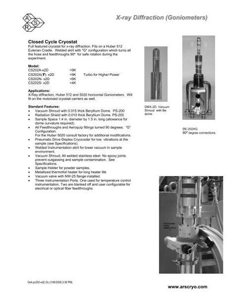 X Ray Diffraction Goniometers