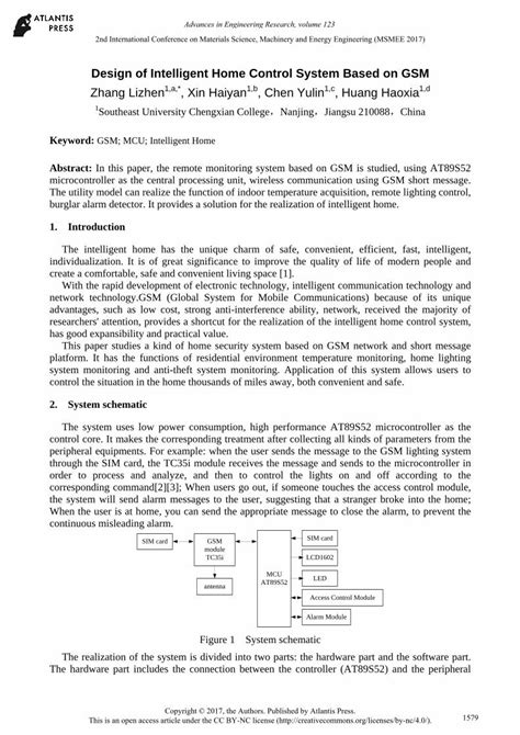 Pdf Design Of Intelligent Home Control System Based On Gsm · Researchers Attention Provides