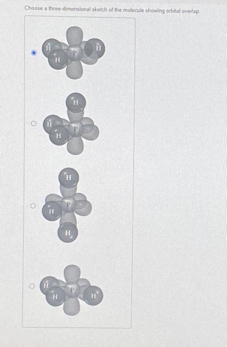 Solved Choose A Three Dimensional Sketch Of The Molecule
