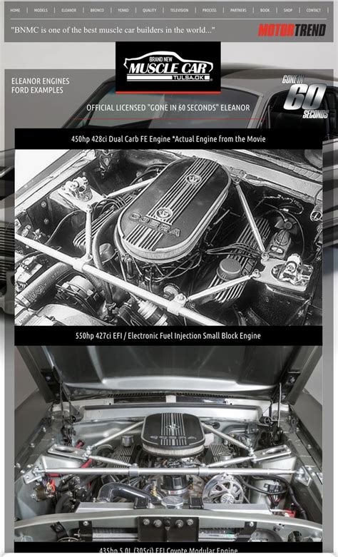 Eleanor Engine Examples Mustang Gone In 60 Seconds Engineering