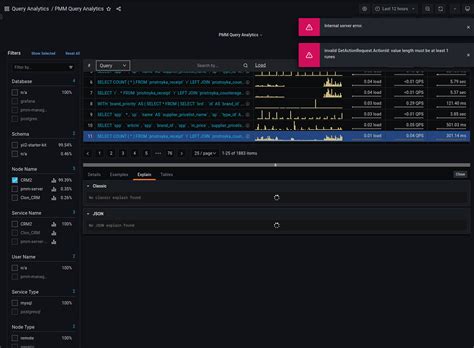Error When Analyzing Mysql Queries In Qa In Pmm Percona Monitoring And Management Pmm