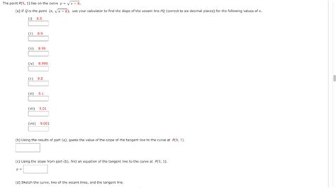 Solved The Point P Lies On The Curve Y X A If Chegg Com