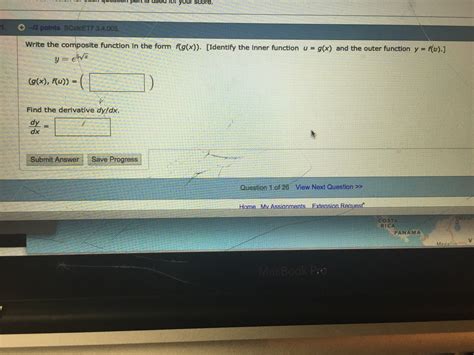 solved 1 write the composite function in the form f g x