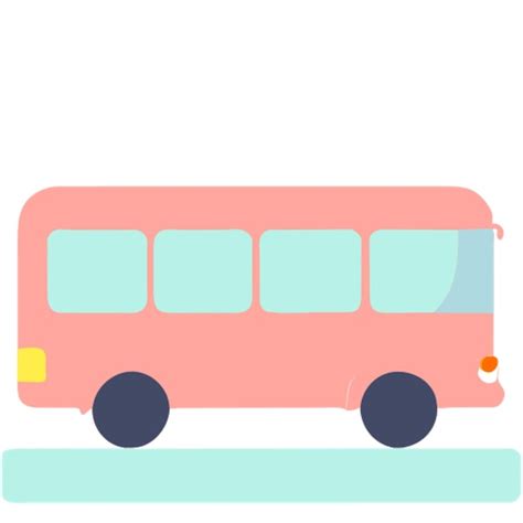 Premium Vector Bus Icon Colored Shapes