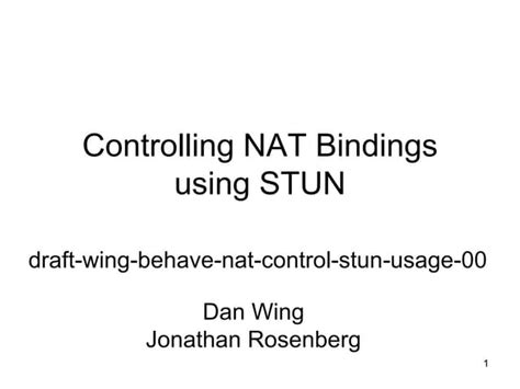 Nat Binding With Stun Ppt