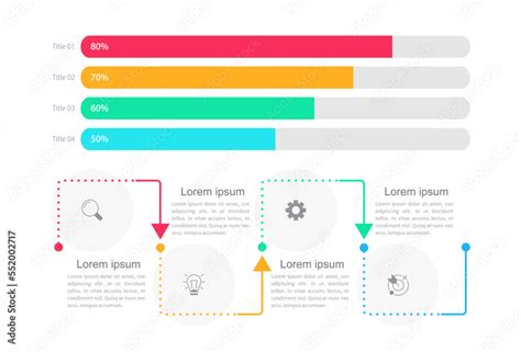 Efficiency Bar Infographic Chart Design Template Abstract Infochart With Editable Contour