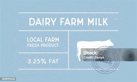 유제품 농장 우유 빈티지 라벨입니다 암소 실루엣과 스탬프와 오래 된 레이블의 최소한의 디자인 빈티지 스티커 농산물 라벨 라벨에 대한 스톡 벡터 아트 및 기타 이미지 Istock