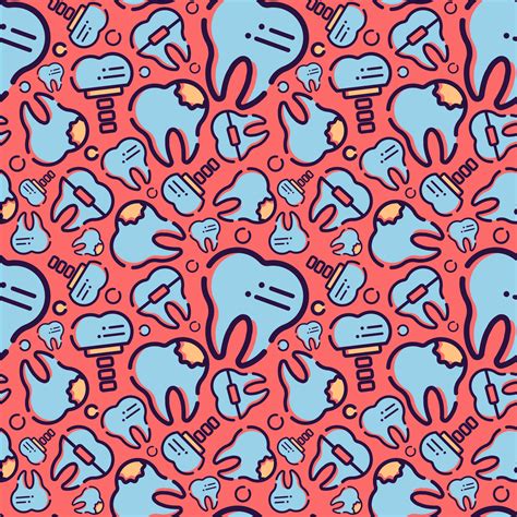 Teeth Seamless Pattern Teeth Pattern Teeth Pattern Wallpaper