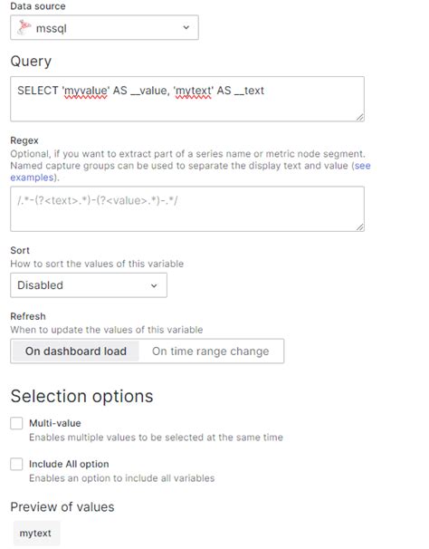 Support For Variables Text And Value Redshift Plugin Developers And Api Grafana Labs