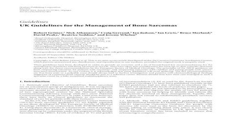 Pdf Guidelines Uk Guidelines For The Management Of Bone Sarcomas Dokumen Tips