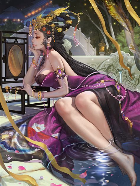 三国杀蔡夫人10张皮肤插画欣赏 哔哩哔哩