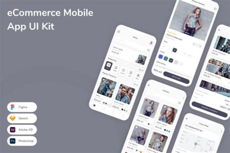 Ecommerce Mobile App Ui Kit Graphic By Betush Creative Fabrica