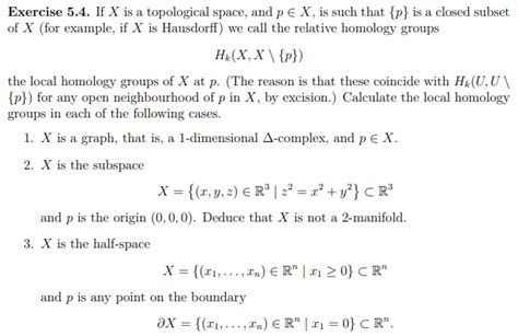 solved exercise 5 4 if x is a topological space and p∈x