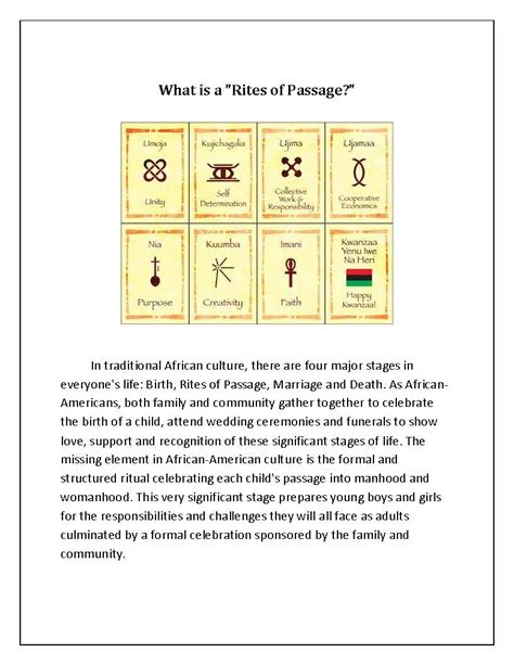 What Is Rites Of Passagepage1 Racial Justice Now