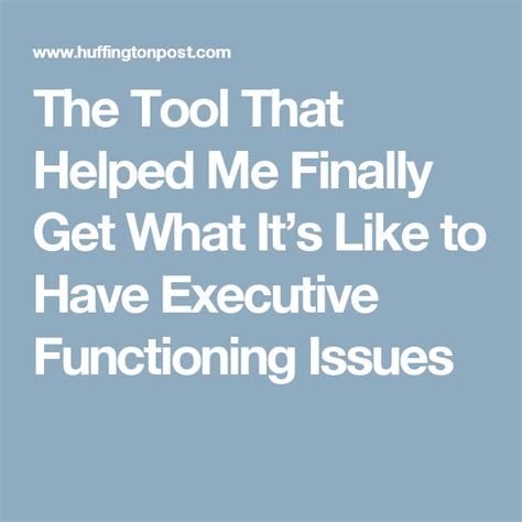Understanding Executive Functioning Issues