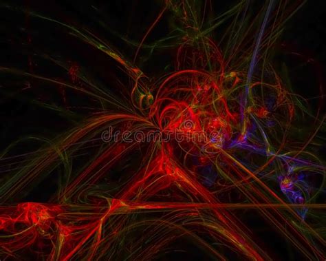 Abstract Digital Fractal Effect Flam Elegance Imagination Decorative Template Design Render