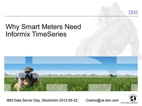 Why Smart Meters Need Informix Timeseries Ppt