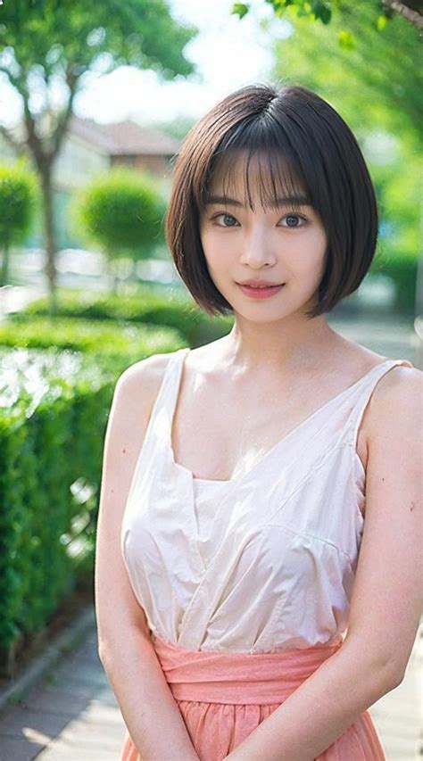 Girlnaked Short Hair Wet Light In Your Eyes Smile Big Breasts Seaart Ai