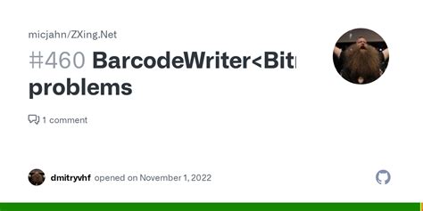 Barcodewriter Problems · Issue 460 · Micjahnzxingnet · Github