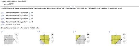 Solved Find And Sketch The Domain Of The Function Fxy