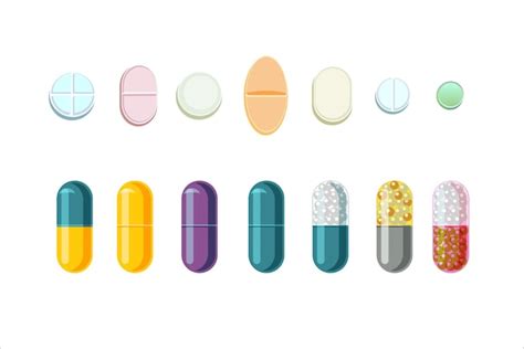 Médicaments Comprimé Gélule Pharmacie Médicale Vecteur Premium