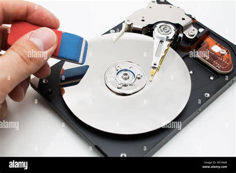 Hard Disk Drive Data Erase Stock Photo Alamy