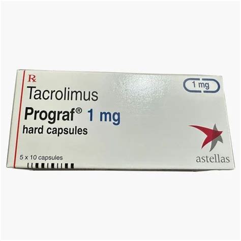 Prograf 1mg Hard Capsule At ₹ 2287 3 Stripe इम्यूनोसप्रेसिव दवा In