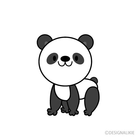 かわいいパンダイラストのフリー素材イラストイメージ