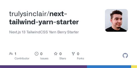 GitHub Trulysinclair Next Tailwind Yarn Starter Next Js TailwindCSS Yarn Berry Starter