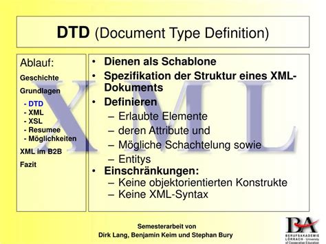 Ppt Xml Aufbau Und Struktur Mit Einsatz Im B2b Powerpoint