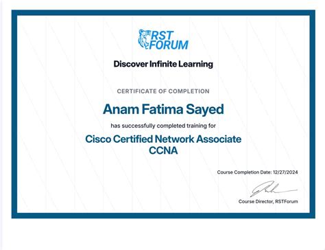 Anam Fatima Sayed On Linkedin Ccna Networking Cisco Professionalgrowth Gratitude