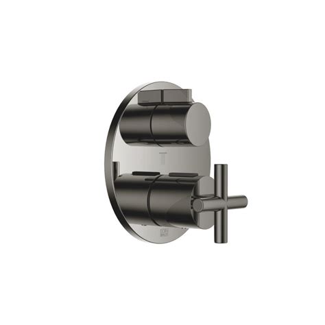 Tara Dark Chrome Shower Faucets Concealed Thermostat With Three Function Volume Control